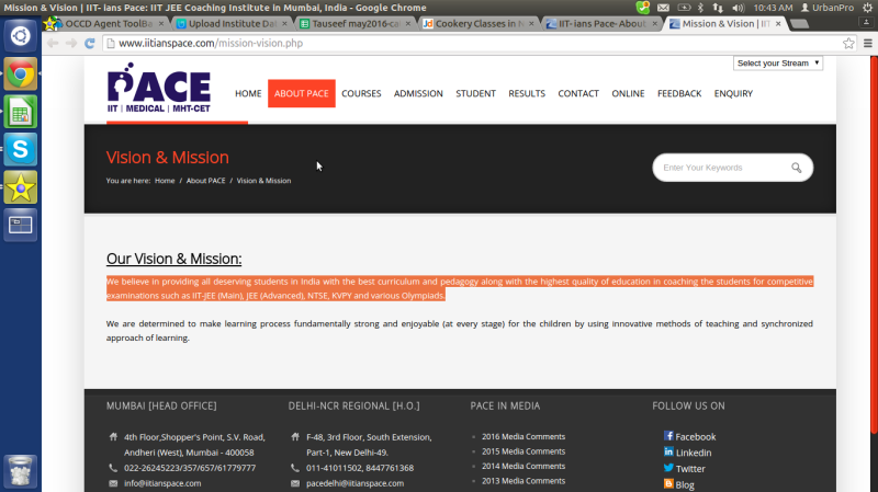 Pace IIT and Medical in Andheri West, Mumbai